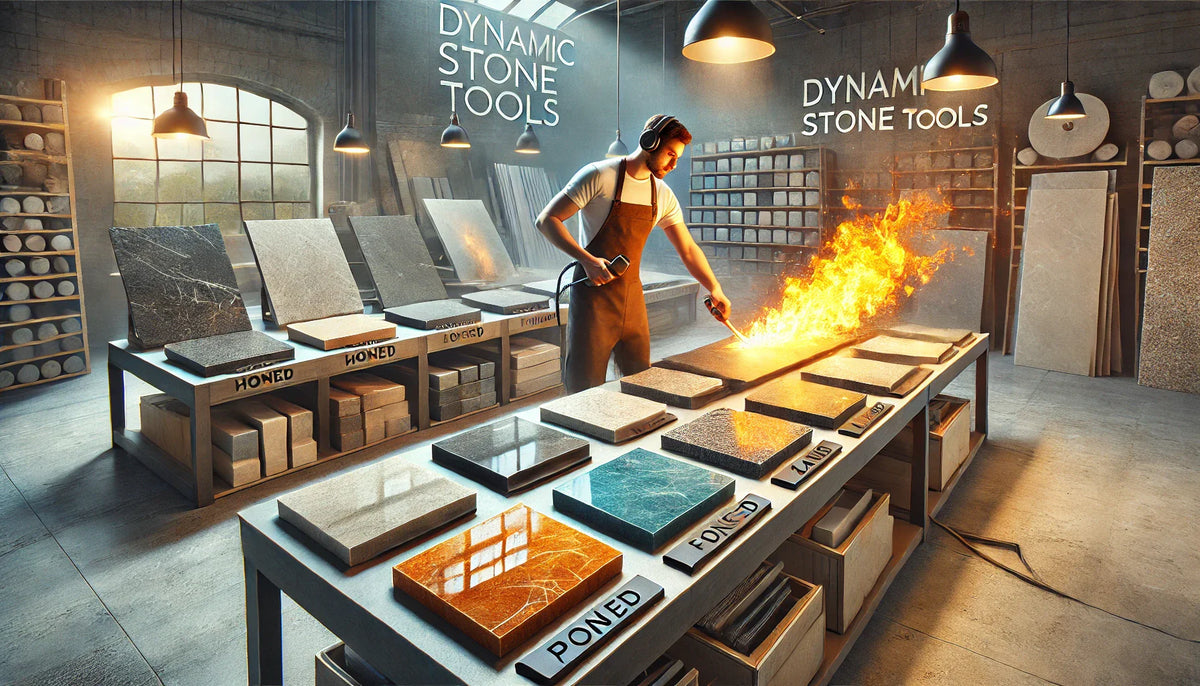 Surface Finishing Options: Honed, Polished, Flamed, and More – Dynamic Stone Tools