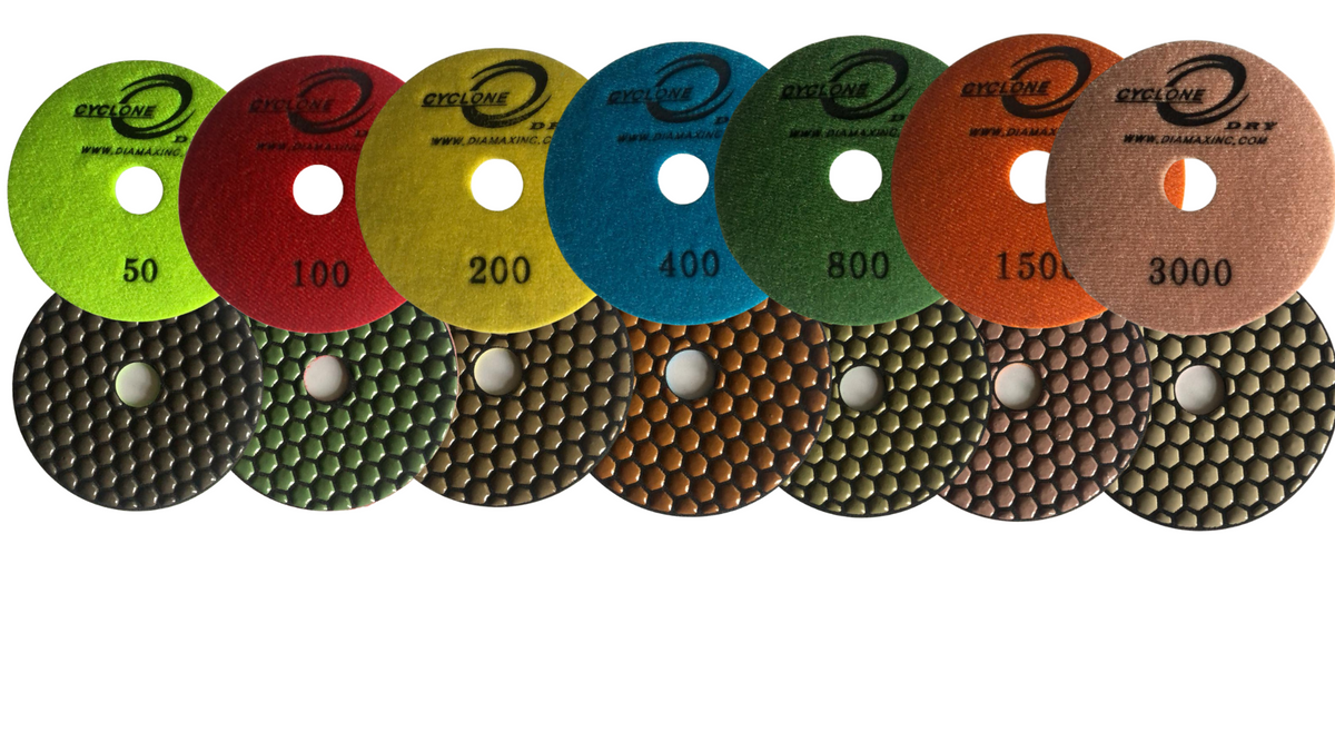 Cyclone 4" Hexa Dry Pad – Dynamic Stone Tools