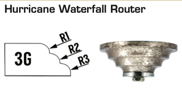 HURRICANE 3CM WATERFALL TRIPPLE PENCIL ROUTER BIT – Dynamic Stone Tools